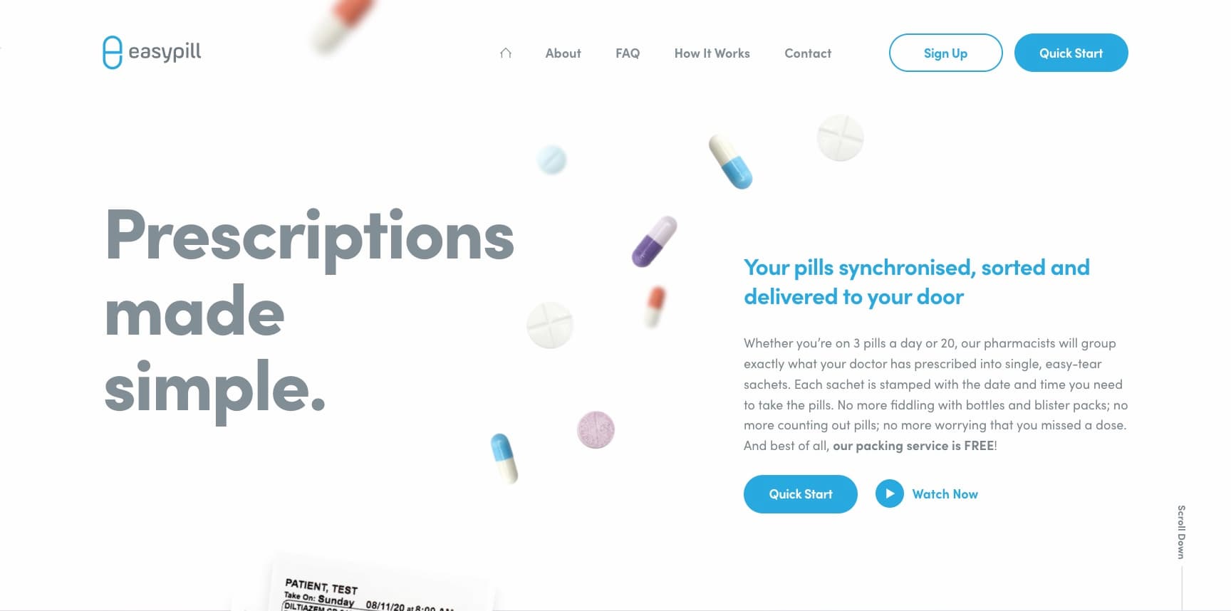 Website copywriting example for a healthcare business | Taleist Agency
